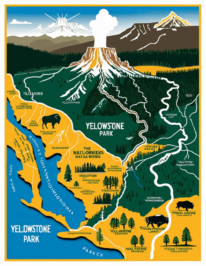 Yellowstone National Park Map Guide To Breathtaking Wonders